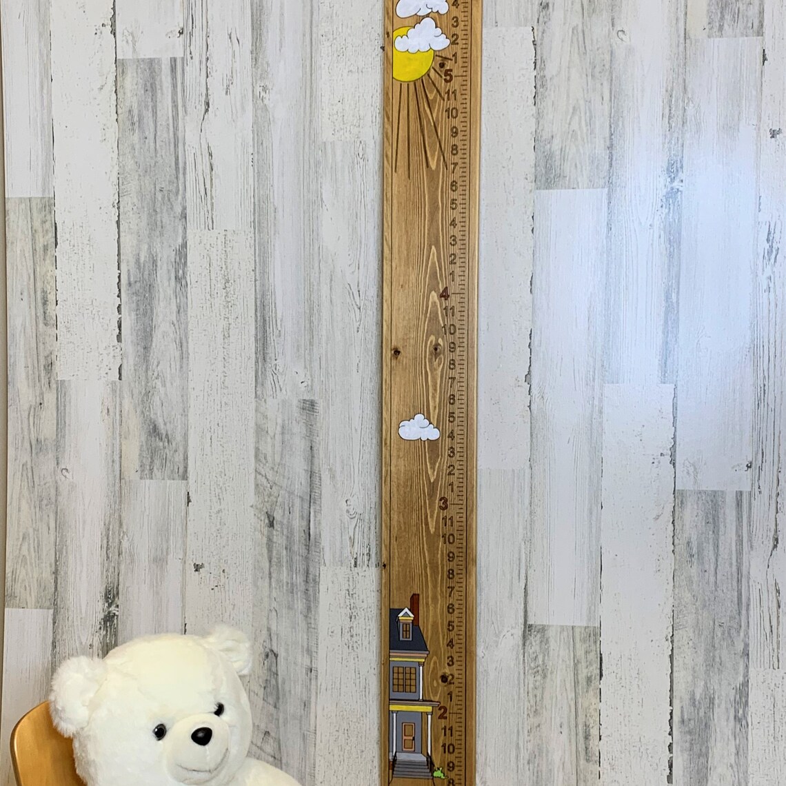 Wooden Family Grow Chart/personalized Measuring Stick/giant - Etsy