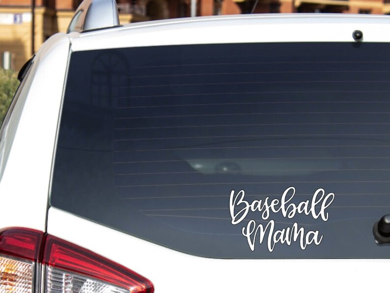 Sporty Style-baseball Car Decal for Mama & Fans-unique Cracked Window ...