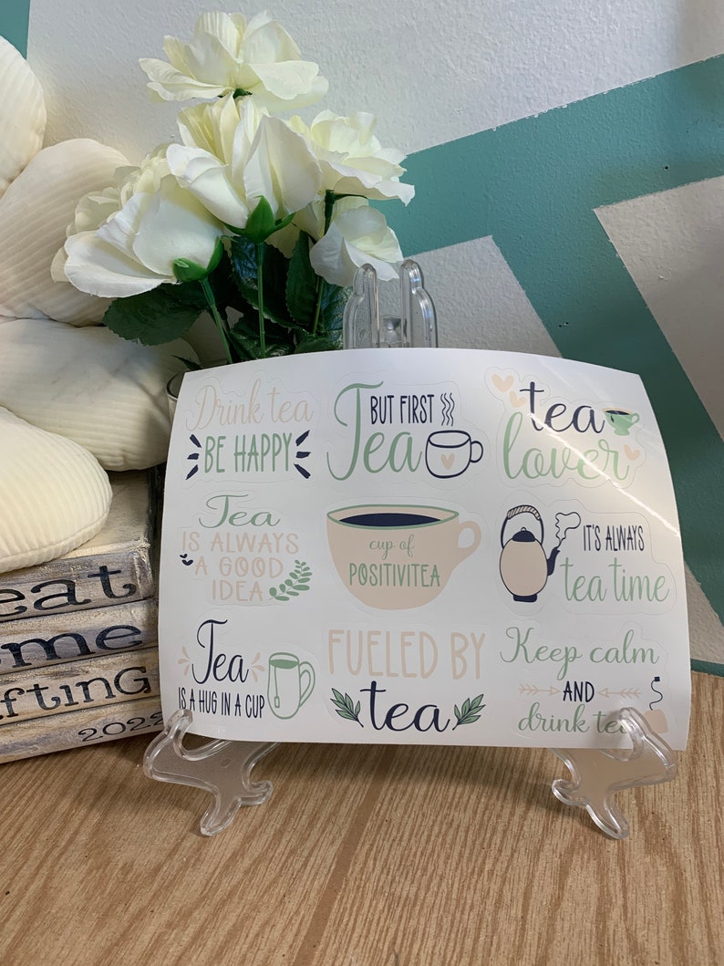 COFFEE and TEA Stickers/tea Time Stickers/coffee Lover Stickers/coffee ...