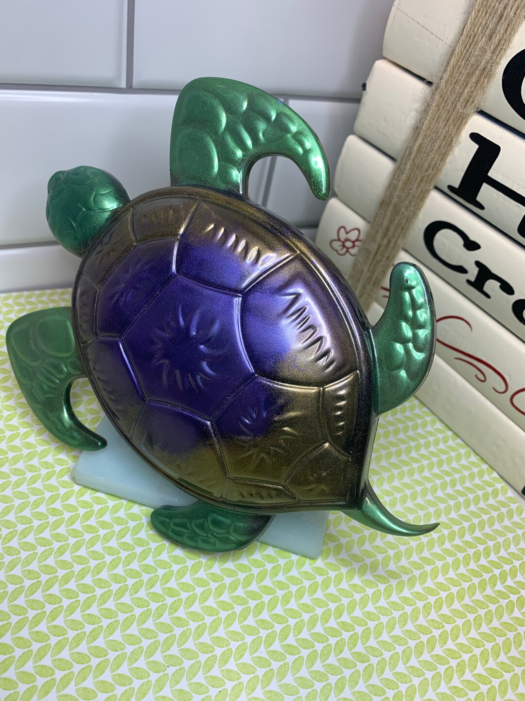 TURTLE Decor/holographic Turtle Lover/beach Decor/multicolor Sea Turtle ...