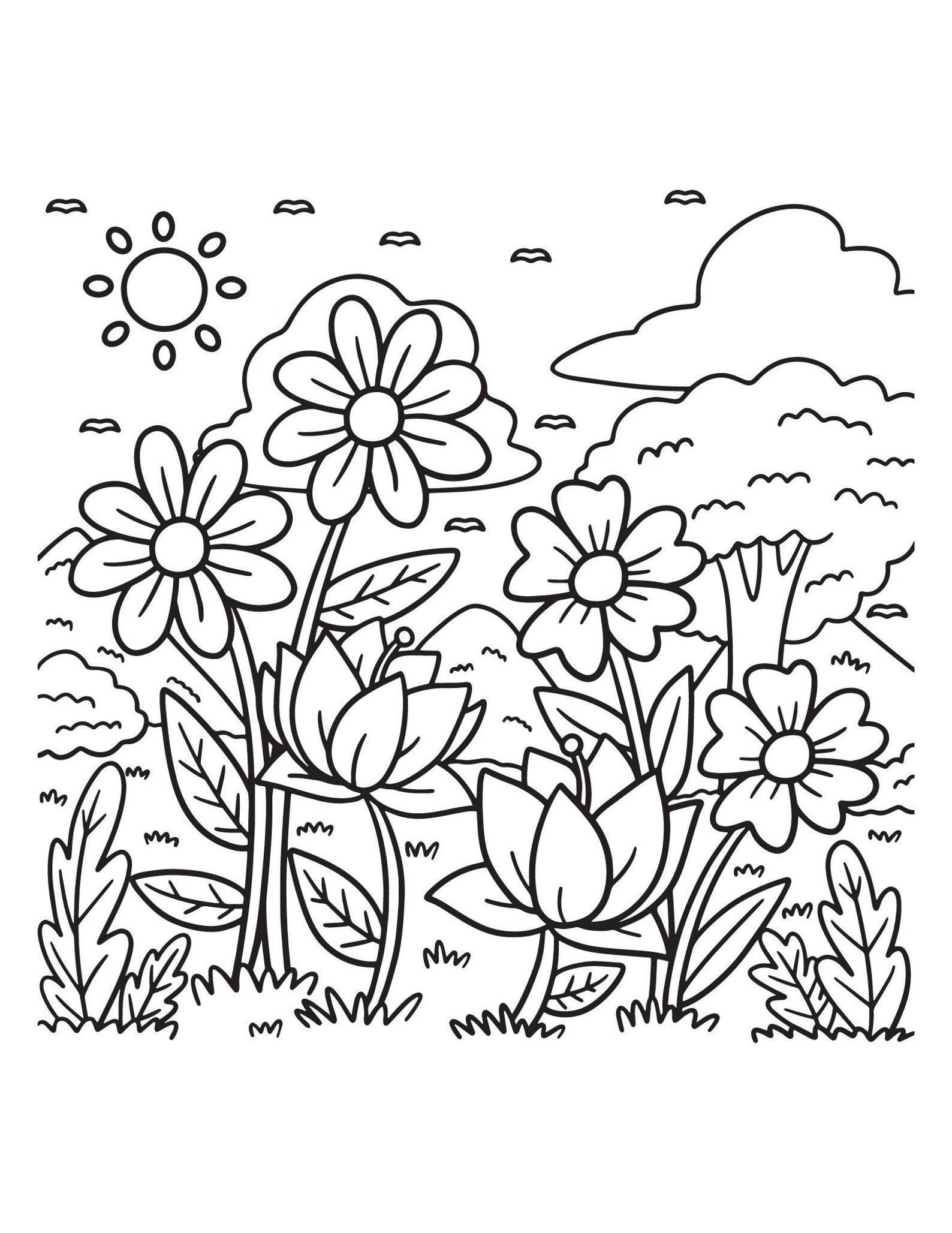 Spring Coloring Book - Etsy