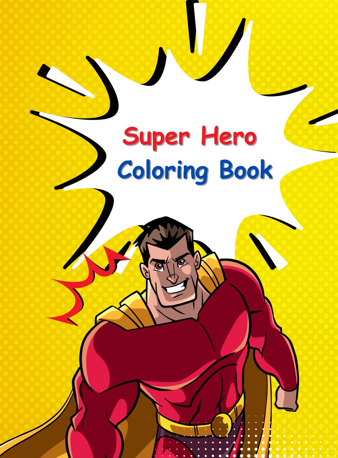 Super Hero Coloring Book - Etsy