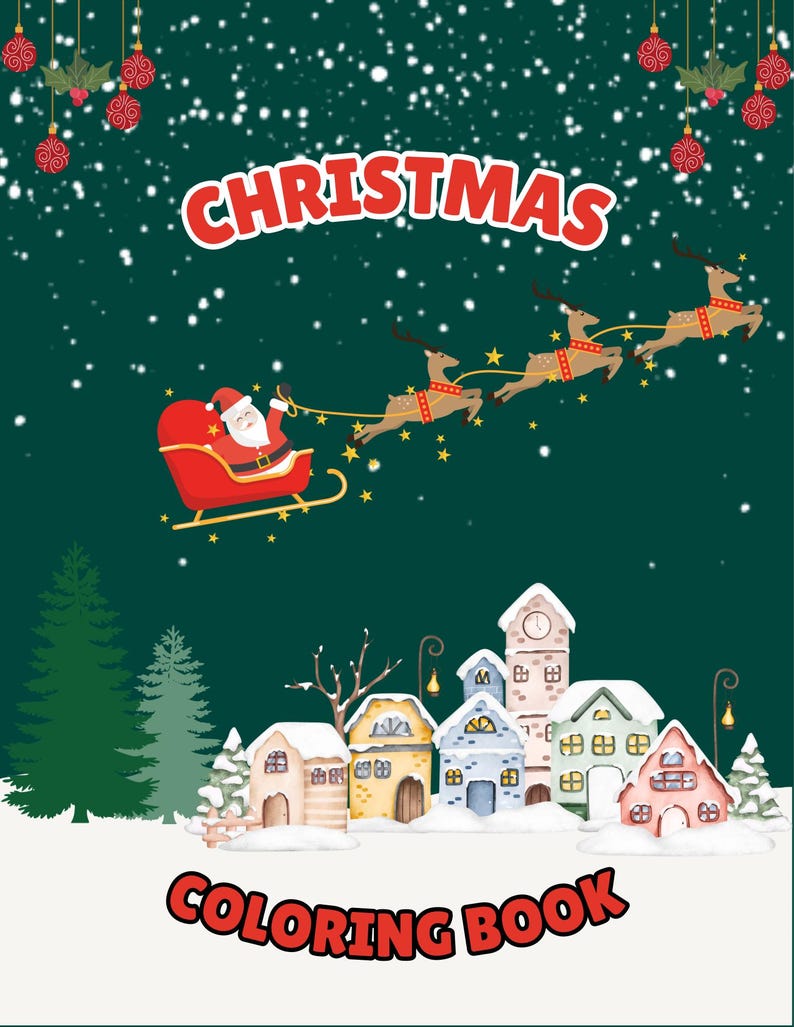 Christmas Coloring Book - Etsy