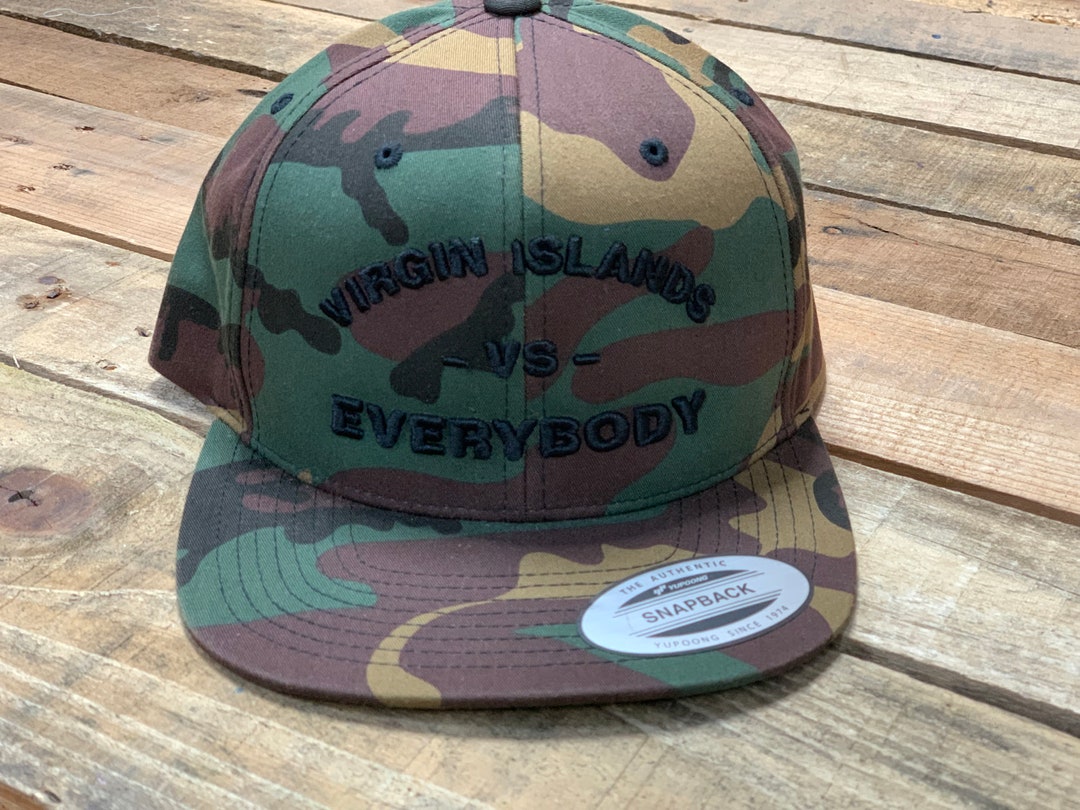 3D Puff Virgin Islands Vs Everybody Camo Snap Back Hat - Etsy