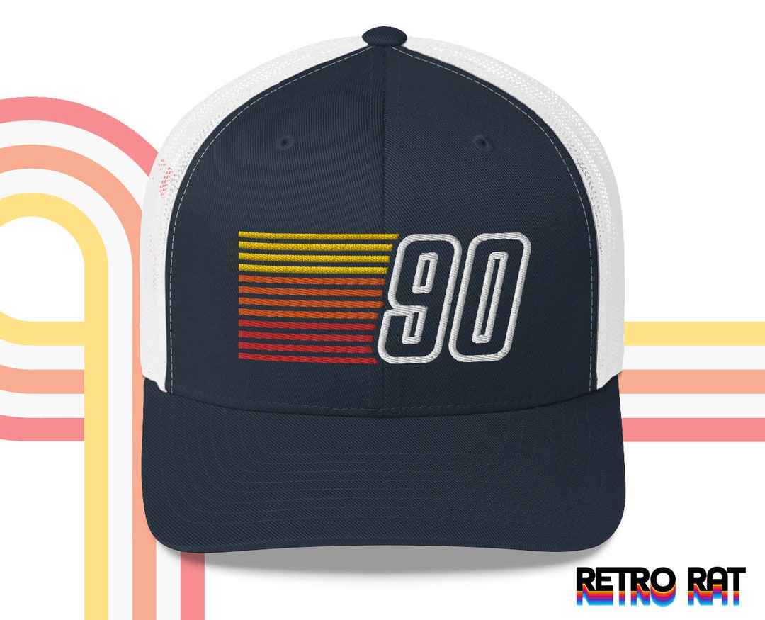 90 – 1990 Retro Stripes Trucker Hat – Birthday Gift for Him or Her - Etsy
