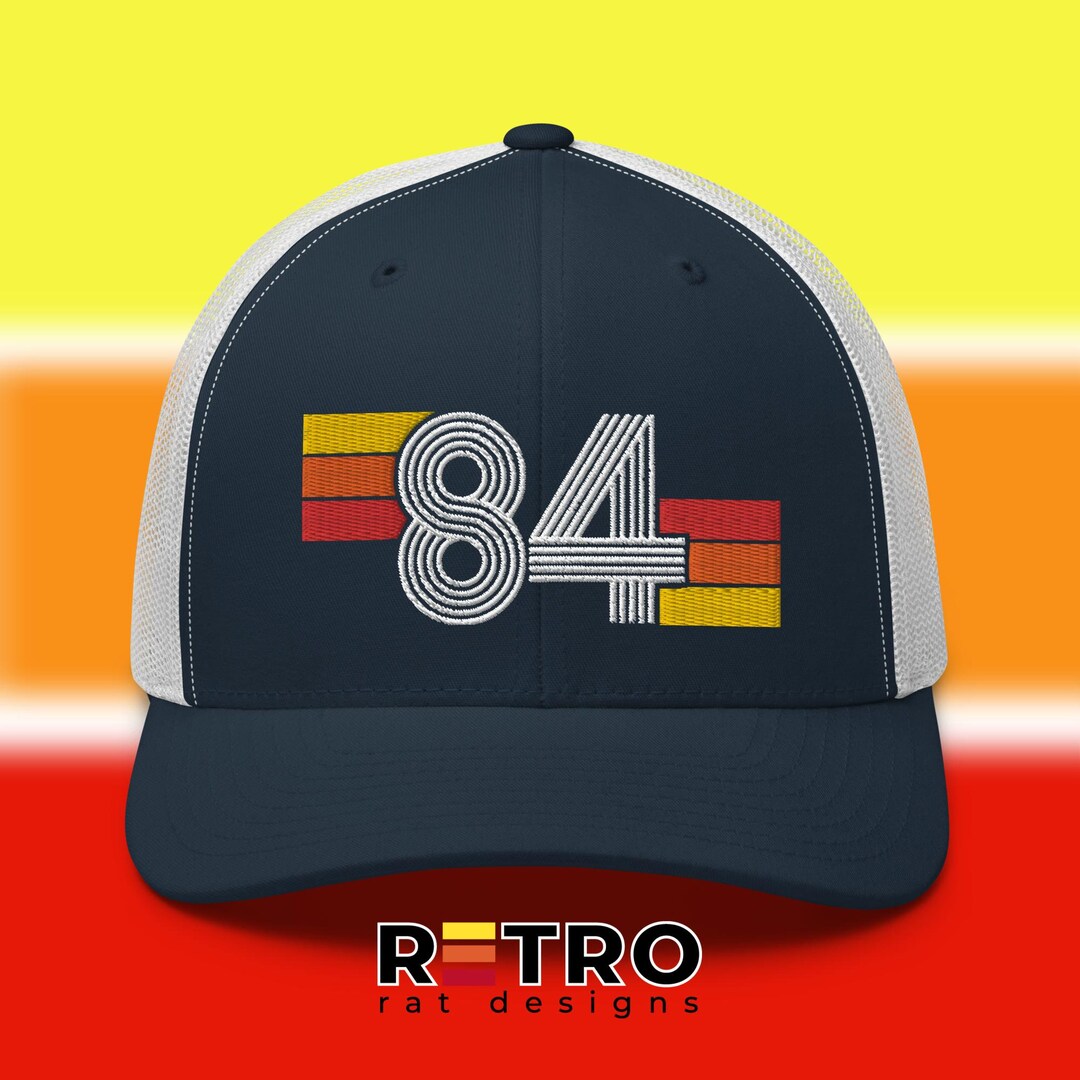 1984 Retro Stripes Trucker Hat, 40th Birthday Gift Idea for Men and ...