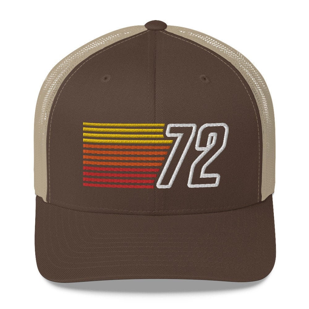 1972 Retro Stripes Trucker Hat for Men and Women, 1972 Birthday Gift ...