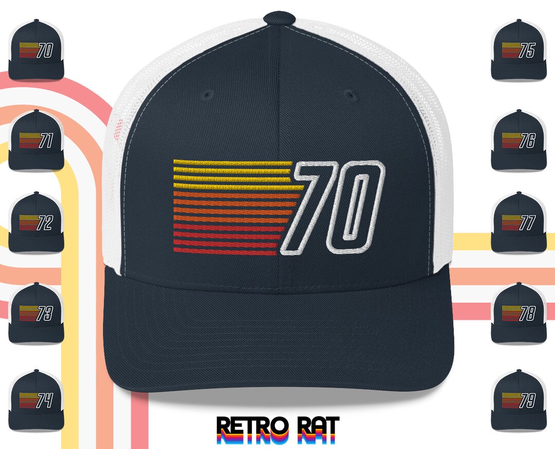 1970 Retro Stripes Trucker Hat for Men and Women | 70 Birthday Gift ...