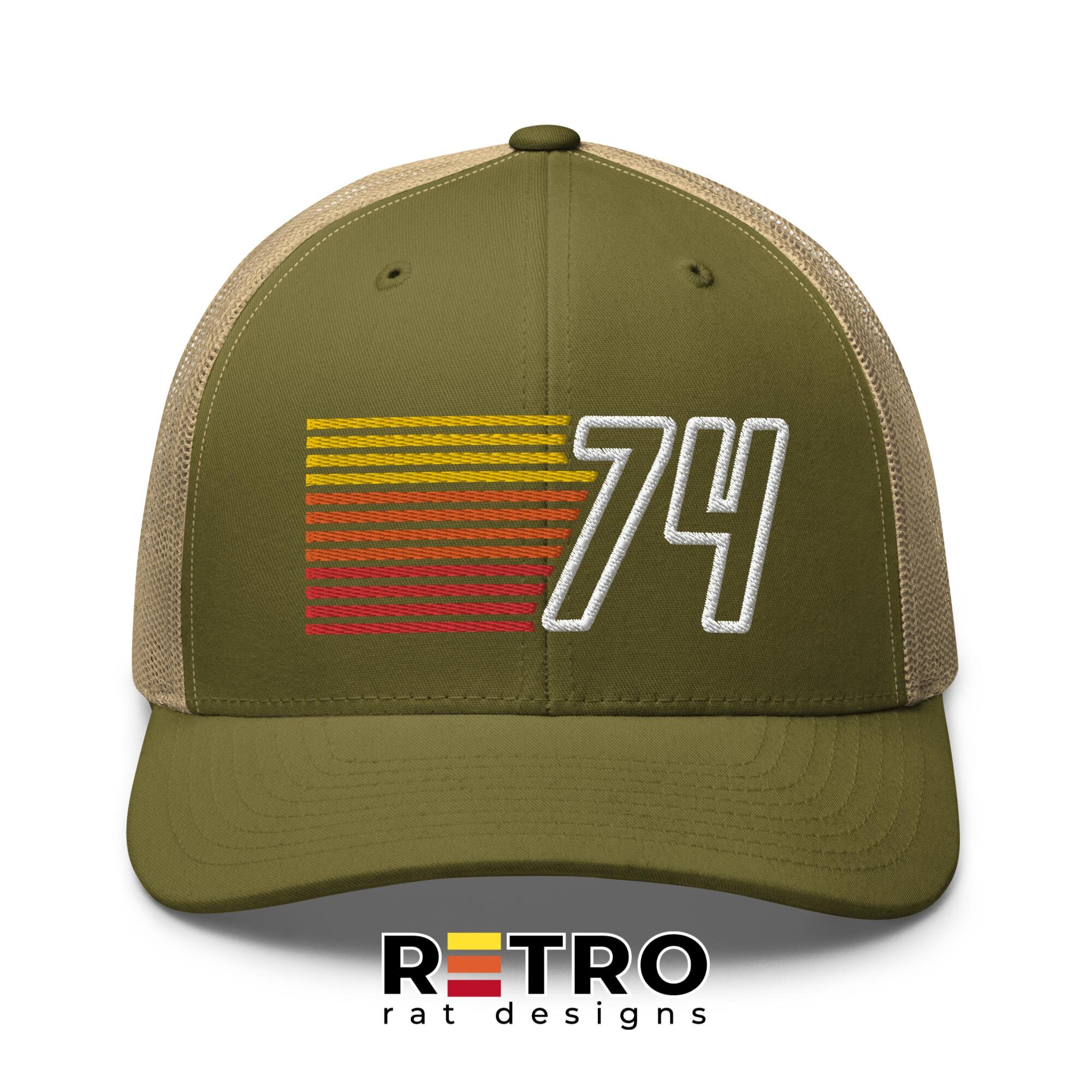 1974 Retro Stripes Trucker Hat for Men and Women, Birthday Gift Idea ...