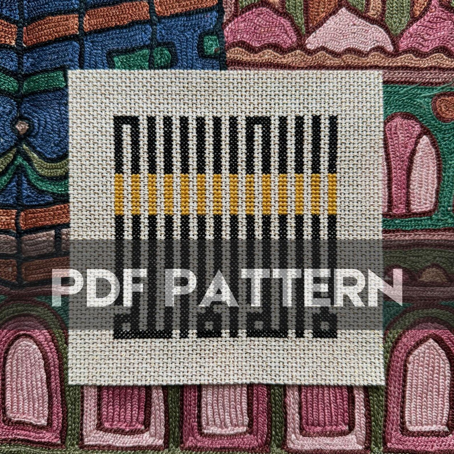 Kaaba La Ilaha Illa Allah Kufic Calligraphy Cross Stitch Pattern *PDF ...