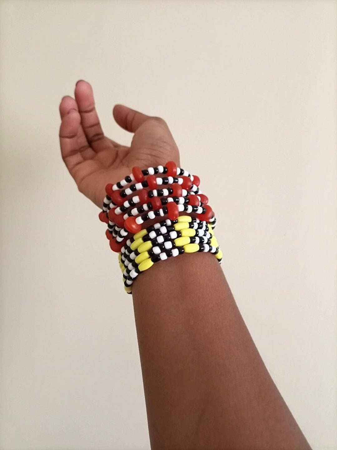 On Sale African Beaded Bracelet, African Women Bracelet, Kenyan Masai ...