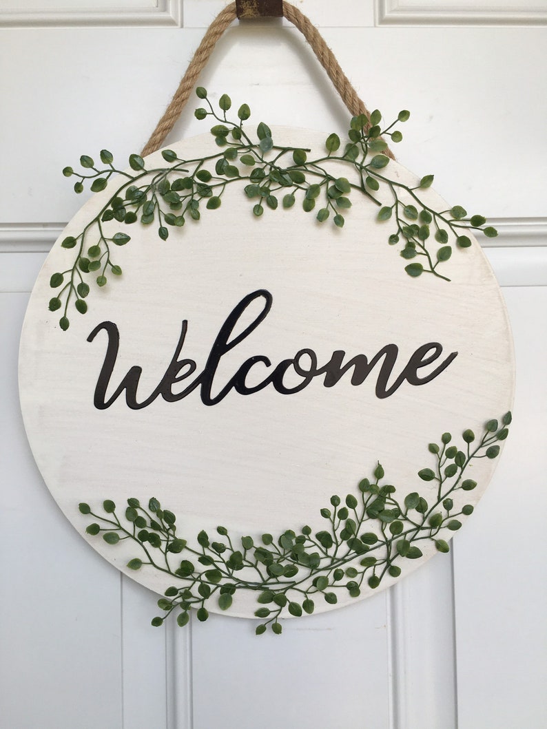 Welcome Door Hanging Sign | Outdoor Decor | Home Decor - Etsy