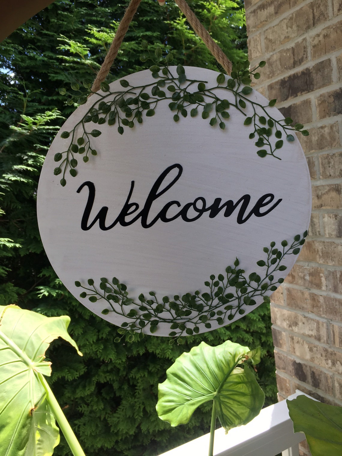 Welcome Door Hanging Sign | Outdoor Decor | Home Decor - Etsy