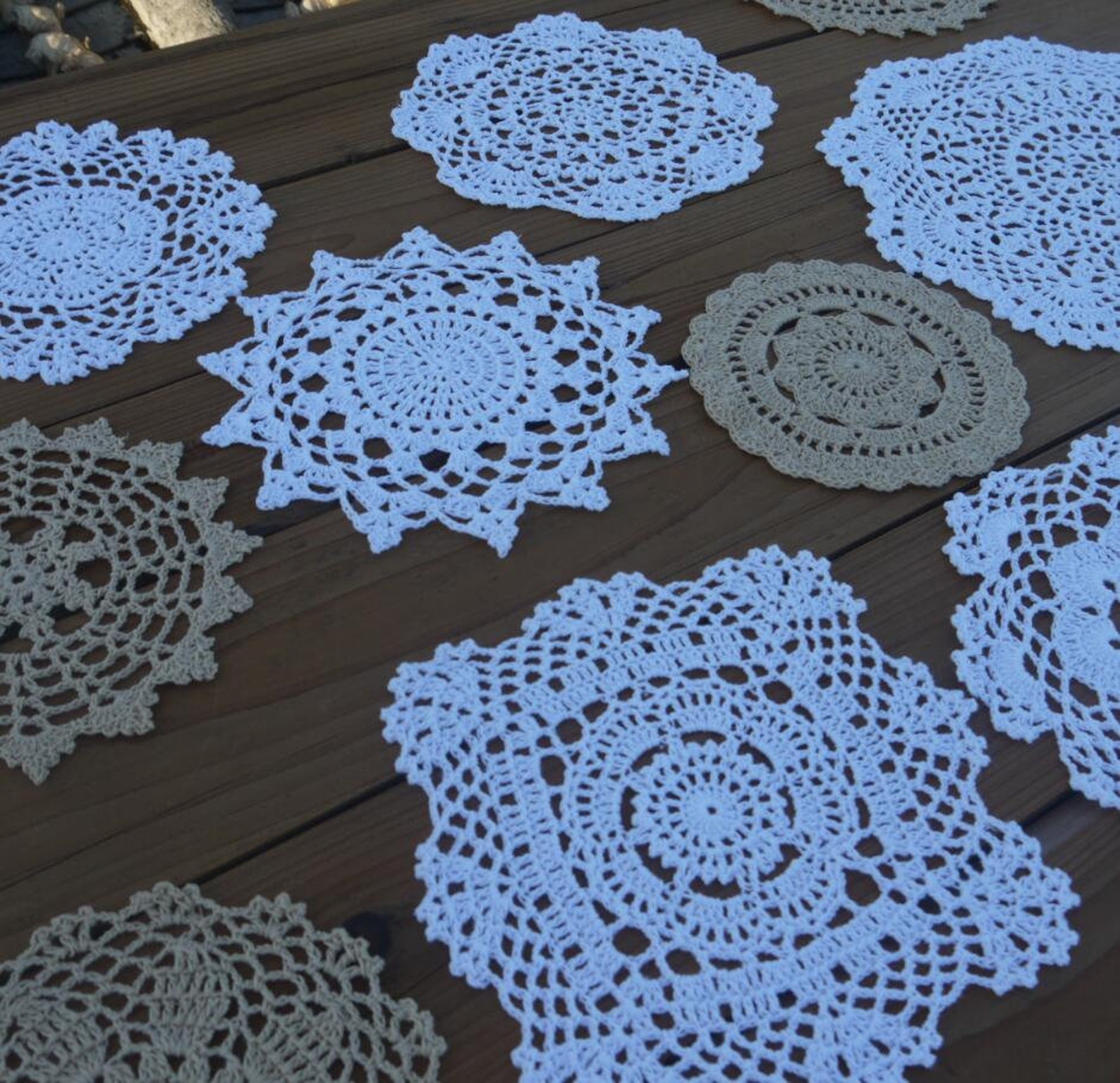 18 Pcs gorgerous Round Doilies for Wedding Nice Crochet - Etsy