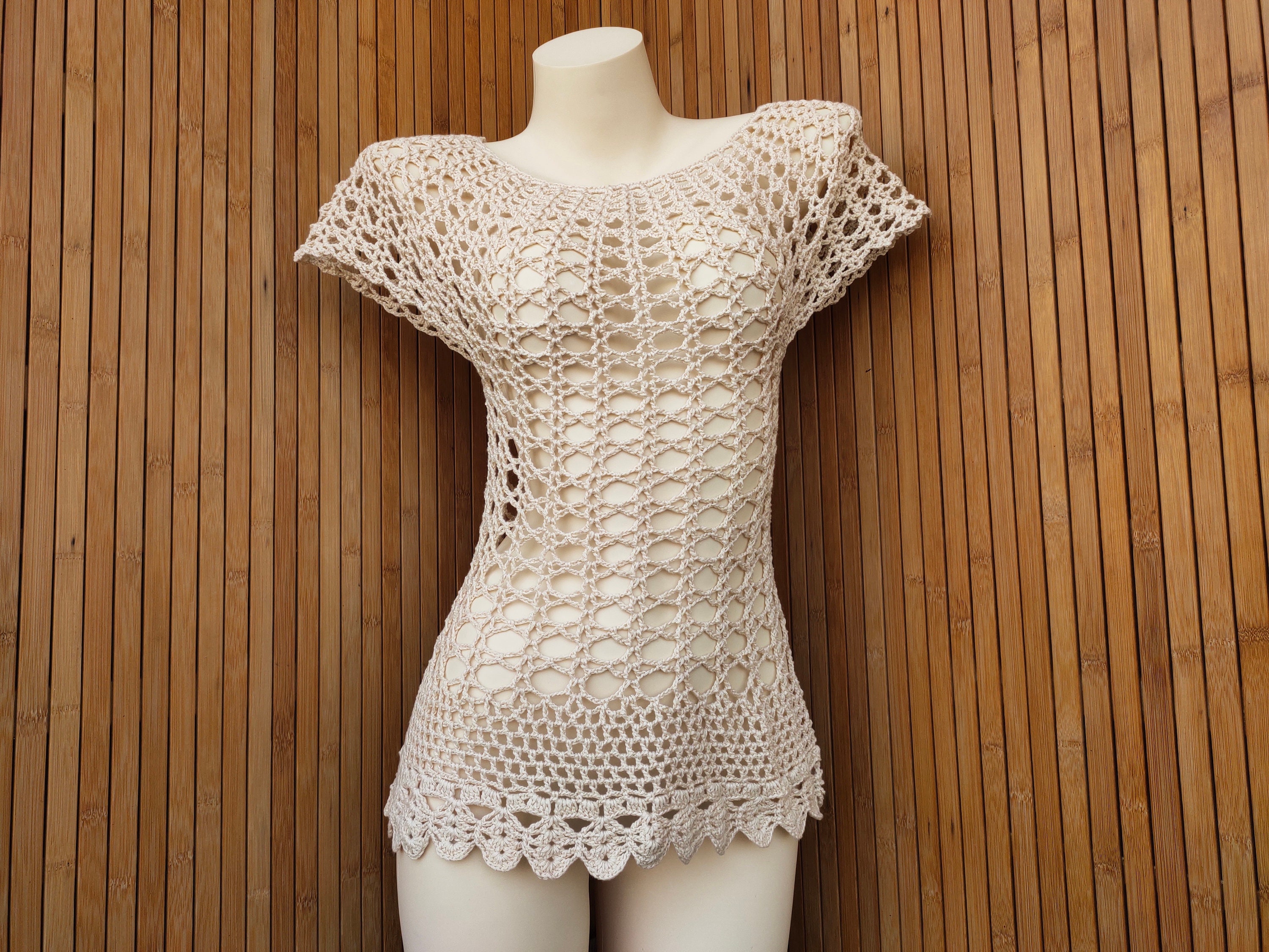 Hand Crochet Top Sexy Boho Women Top summer | Etsy