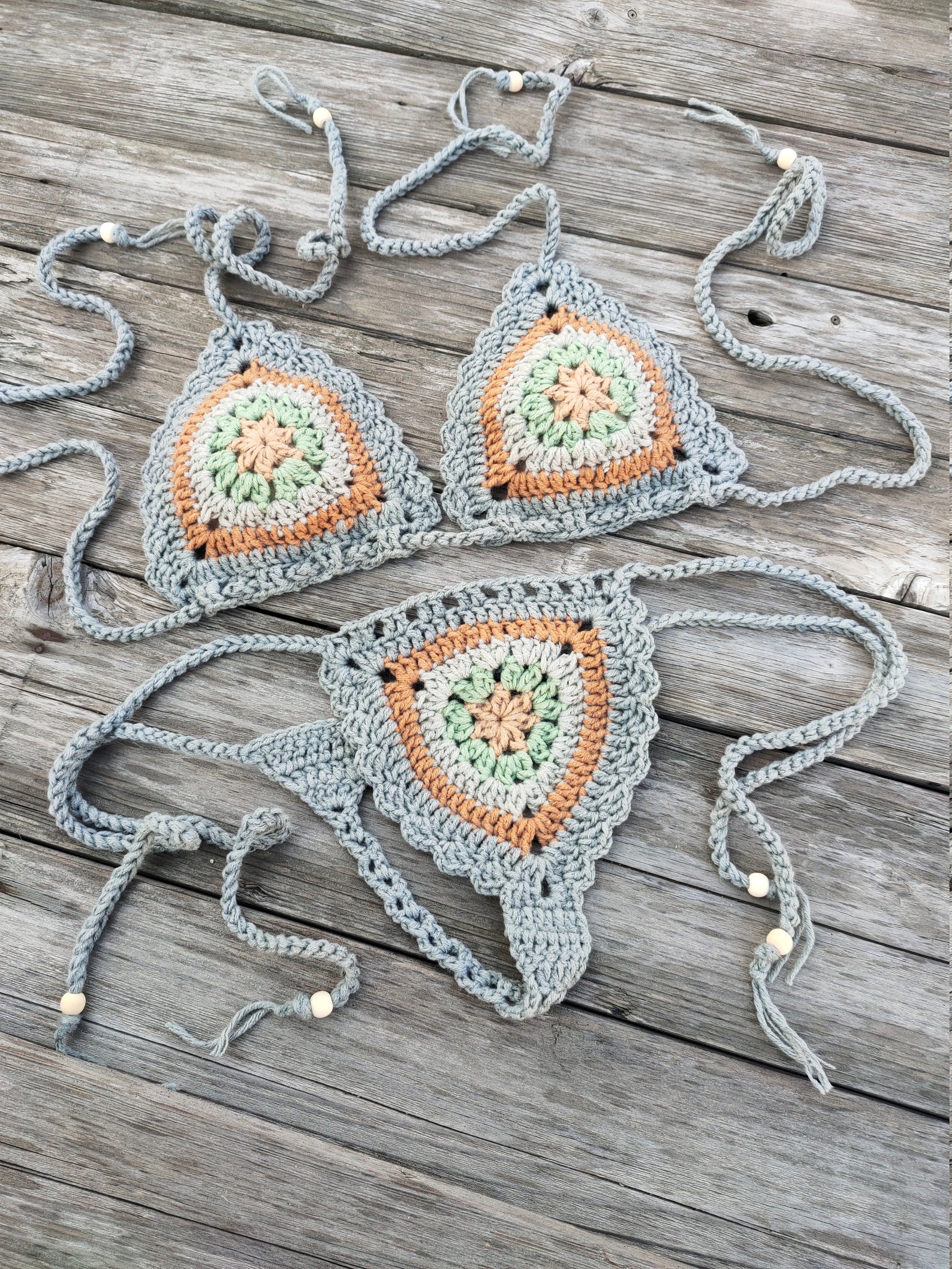 Hand Crochet Bikini Set Women Swimsuit Suit Sexy Beach Bikini Etsy