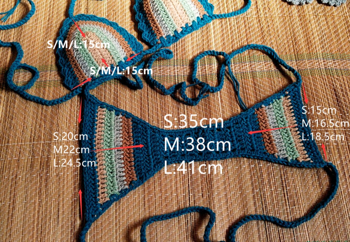 Hand Crochet Bathing Suit Crochet Bikini Set Women Crochet - Etsy