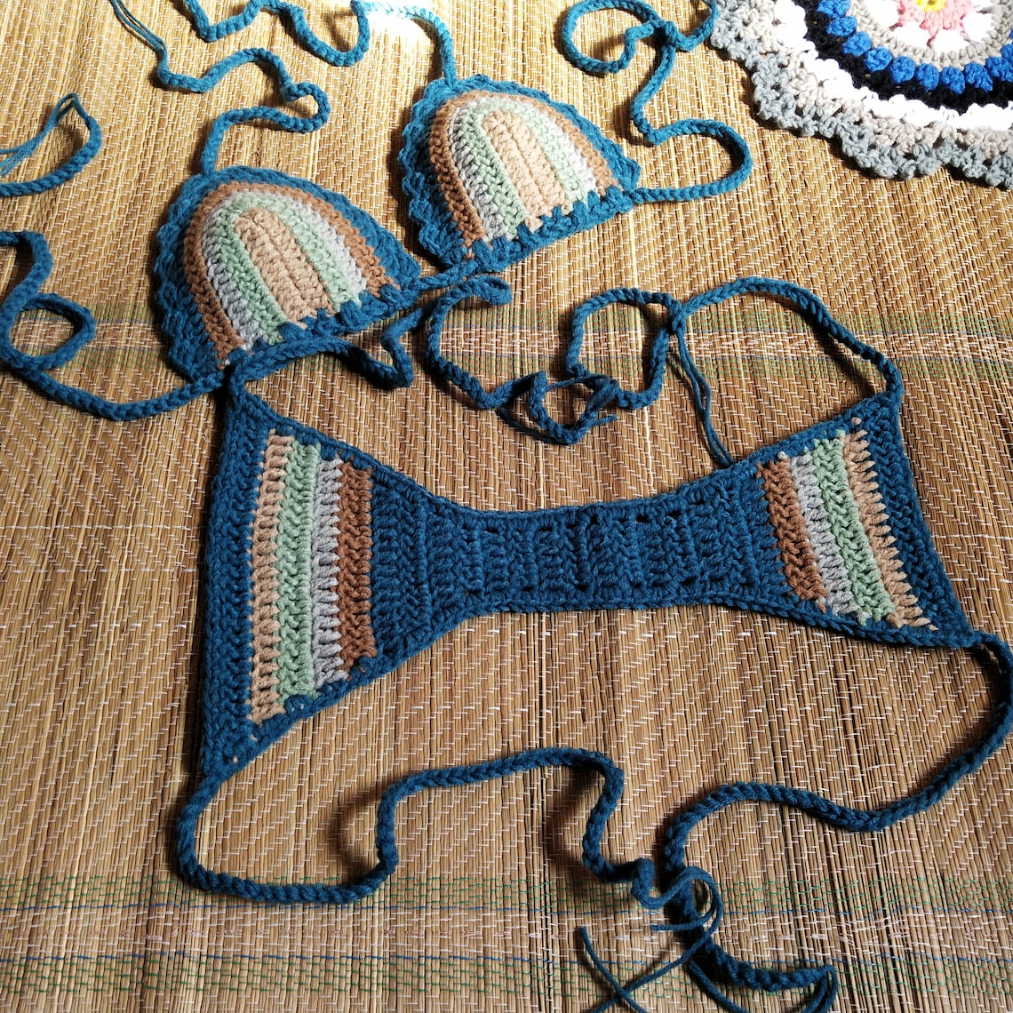 Hand Crochet Bathing Suit Crochet Bikini Set Women Crochet - Etsy