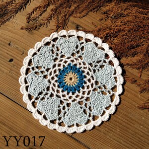 18 PCS Handmade Crochet Doily Mandala Multi Colored Christmas Doilies ...