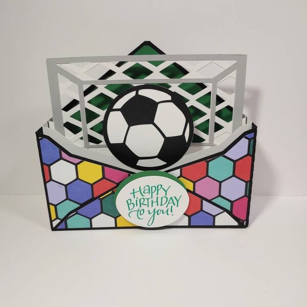 Soccer 3d Card - Etsy