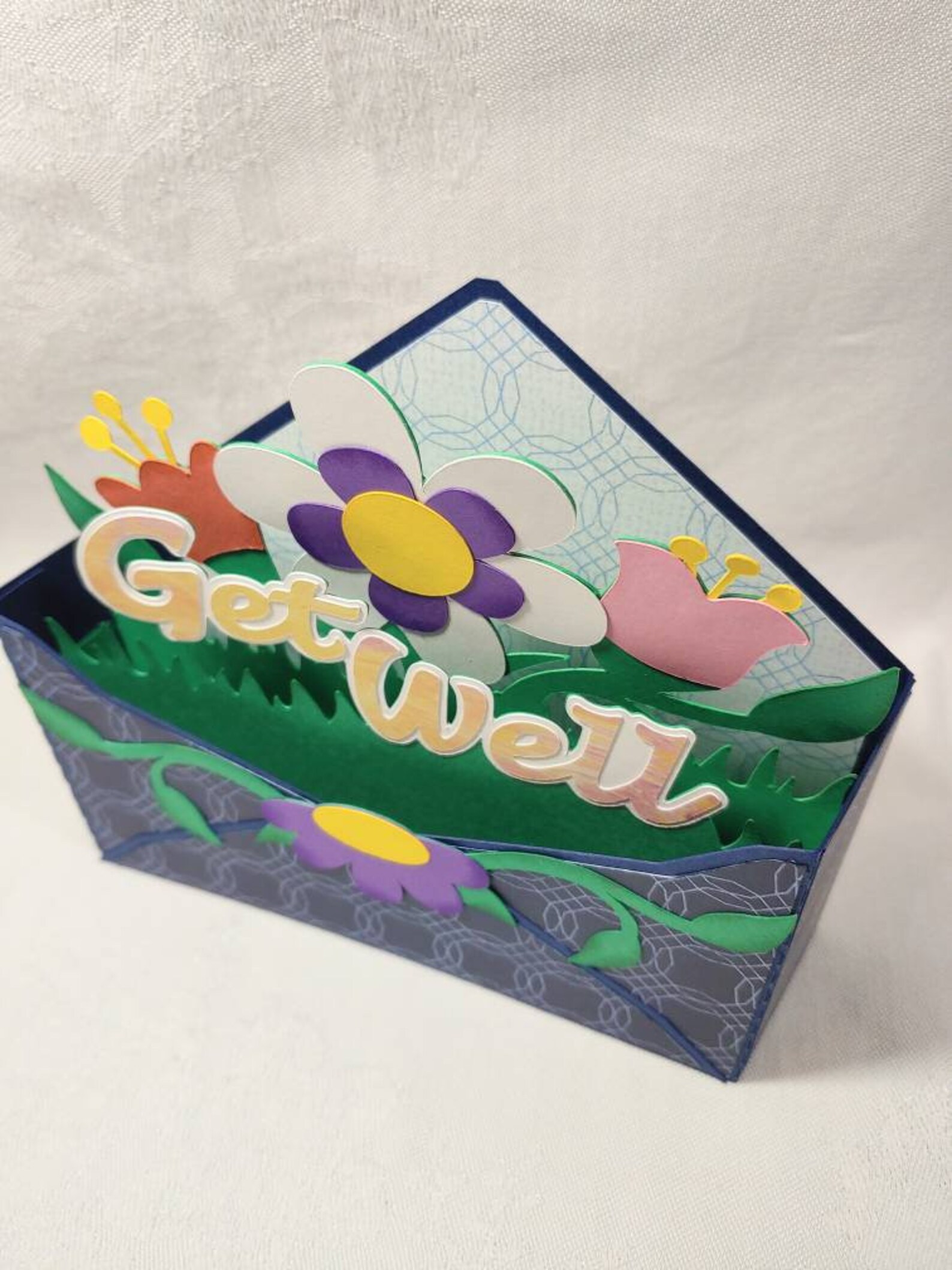 Get Well Floral Envelope Card - Etsy
