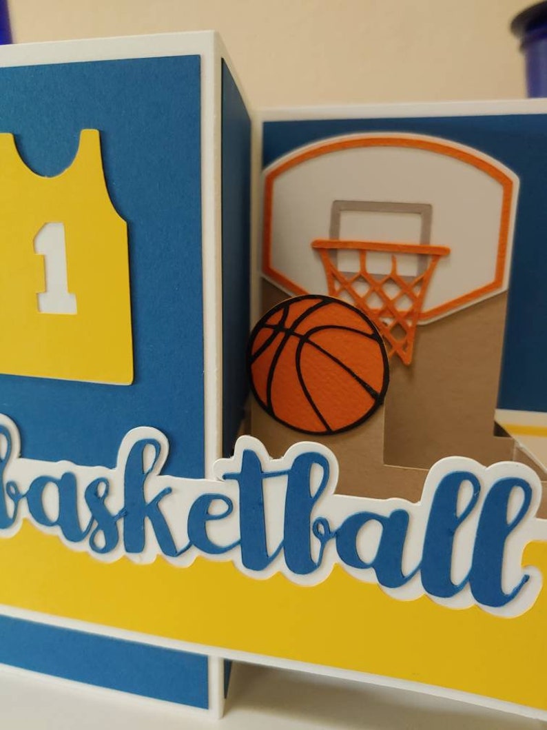 Basketball Birthday Blue and Gold - Etsy