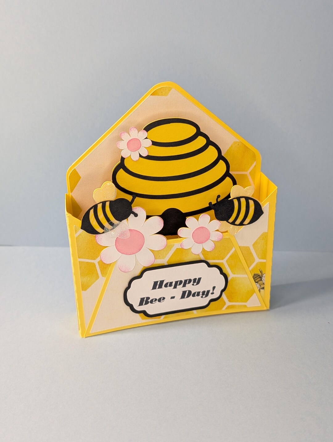 Beehive Birthday Card With Bees - Etsy