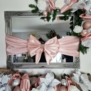 Luxury Satin Mirror Bow, Large Present Bow , Christmas Decorations ...