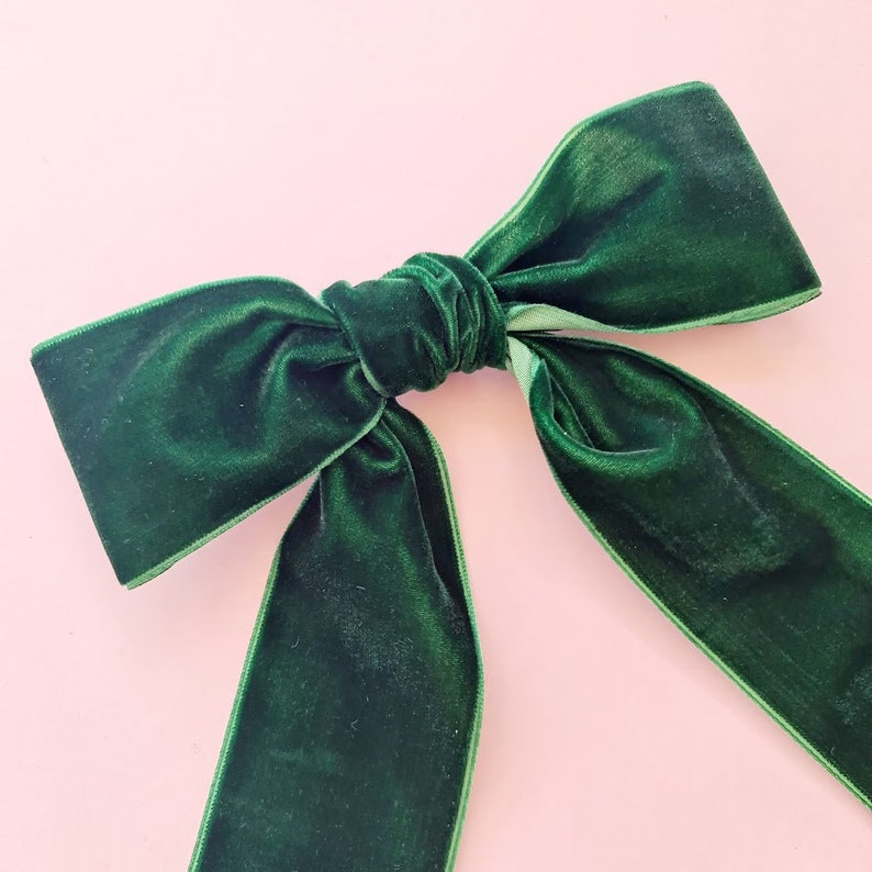 Forest Green Velvet Bow Christmas Tree Bows Hair Bow - Etsy UK