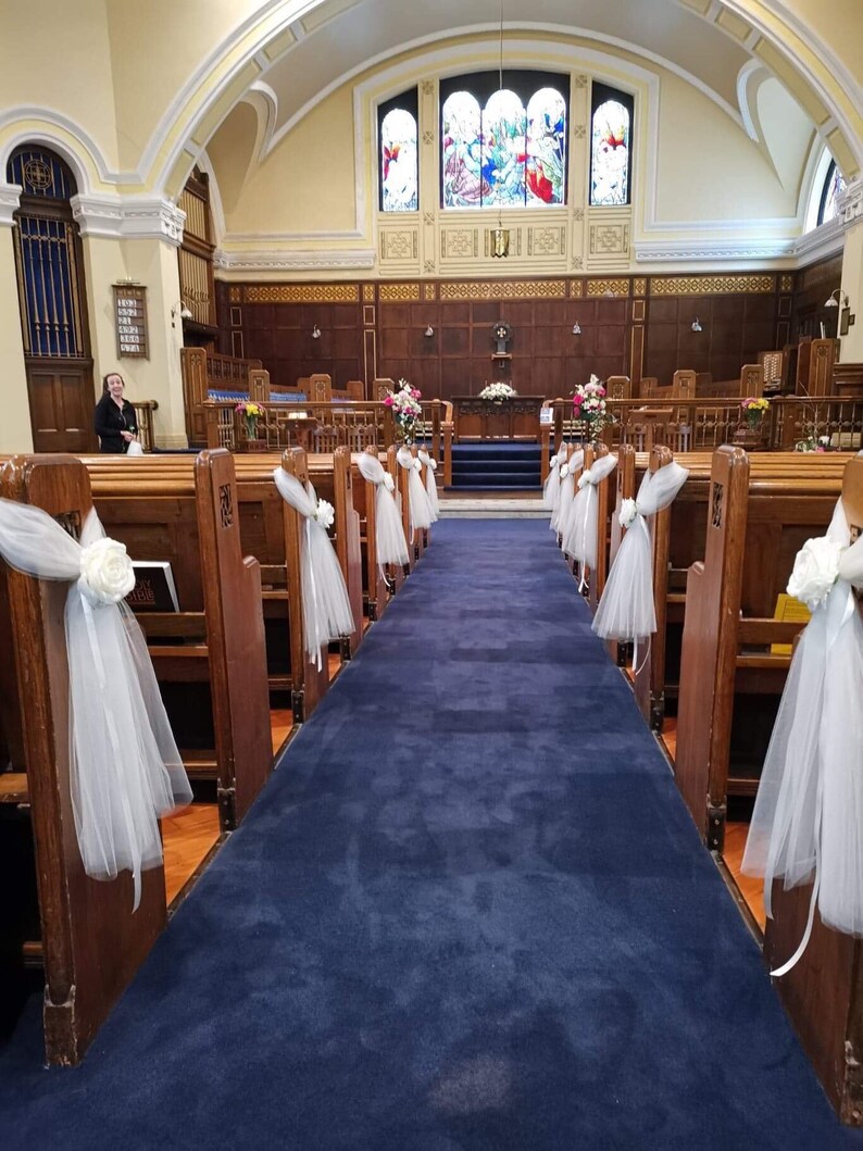Wedding Church Dressing peony Flowers Pew End Ties - Etsy UK