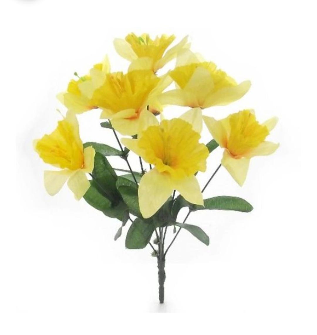 Realistic Artificial Daffodil Flowers With 8 Lifelike Flower Heads ...