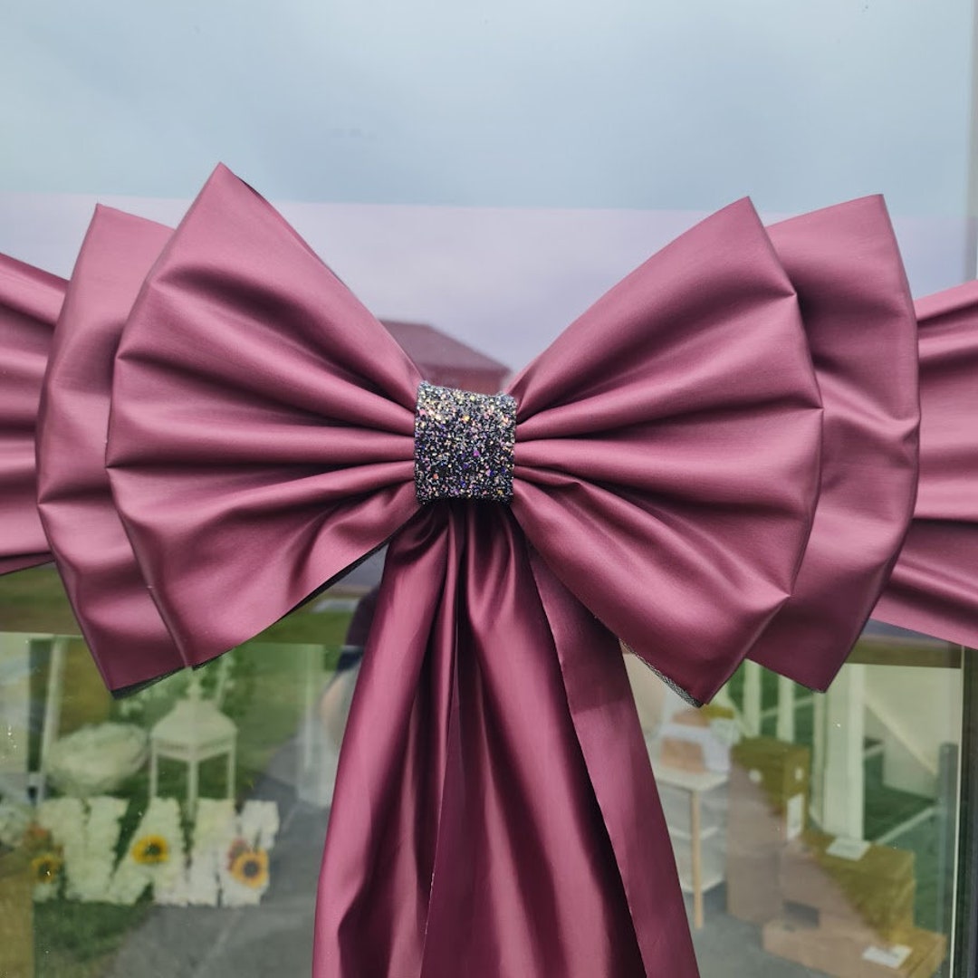 Satin Burgundy Door Bow, Celebration Door Bow, Giant Bow, Christmas ...