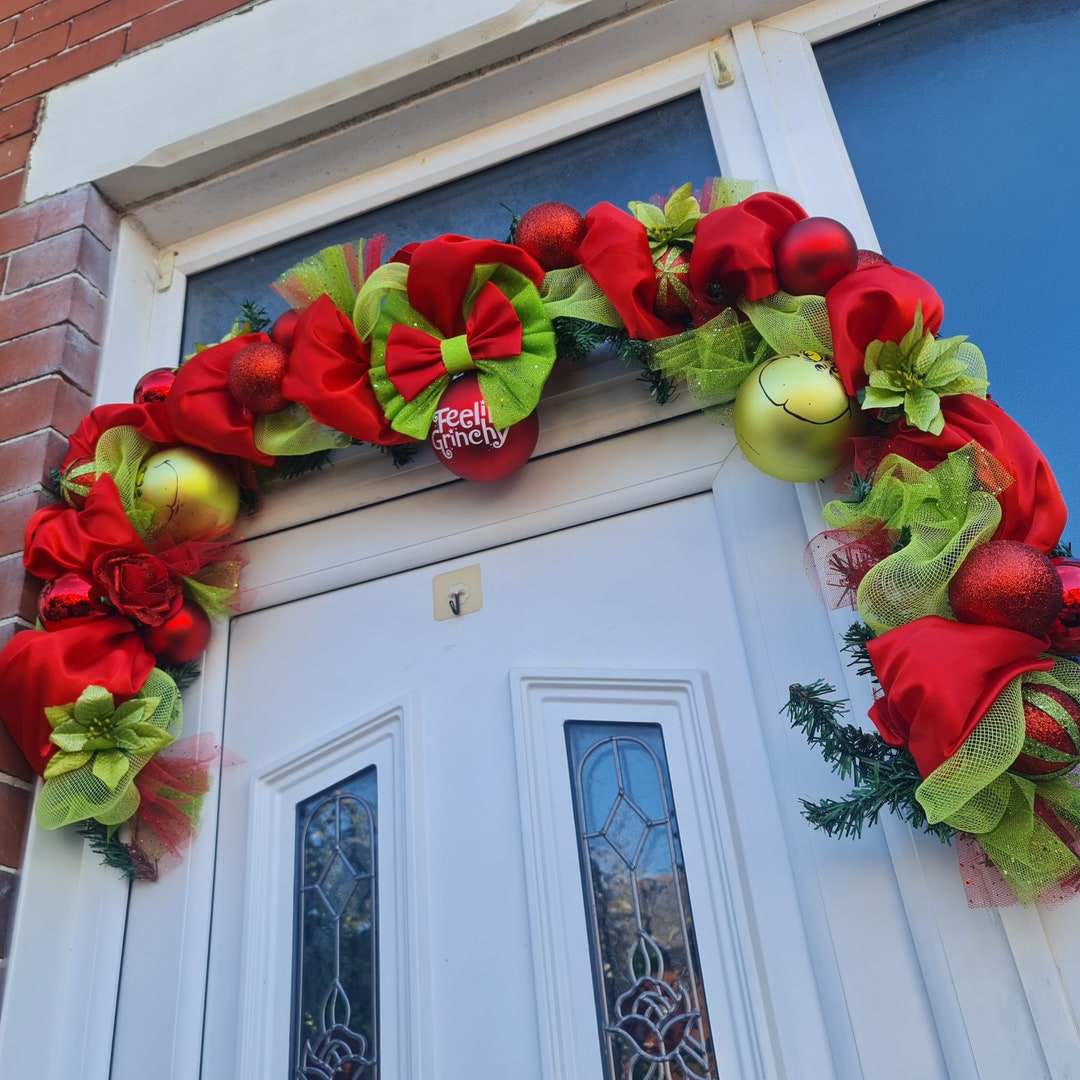 GRINCH Christmas Garland Decoration ..fireplace Staircase - Etsy