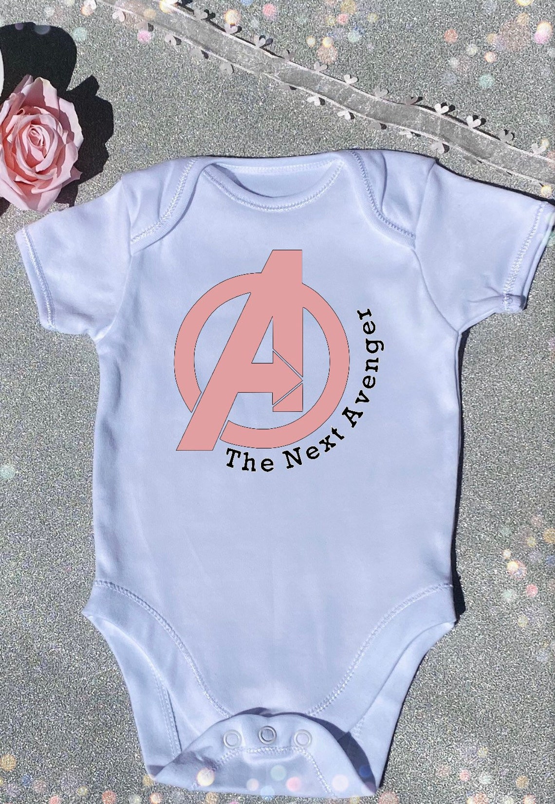 Marvel Avengers Disney Baby Vest / Bodysuit Available in Grey | Etsy