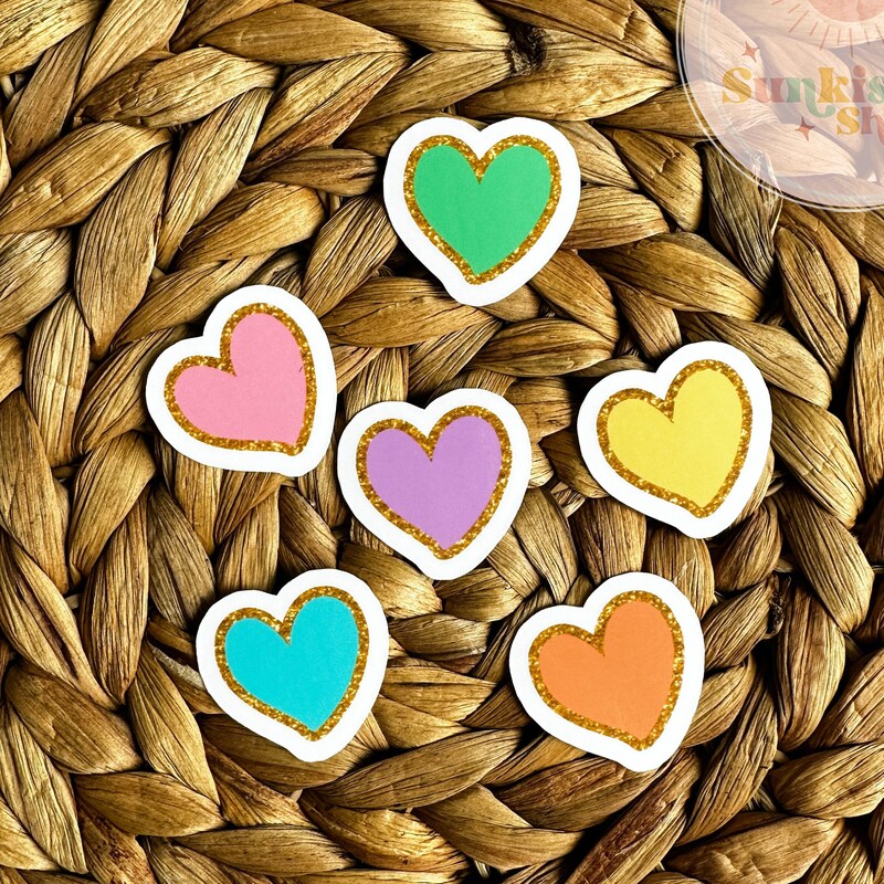 Small Heart Stickers - Etsy