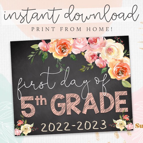 Editable Back to School Sign Printable First Day of School - Etsy