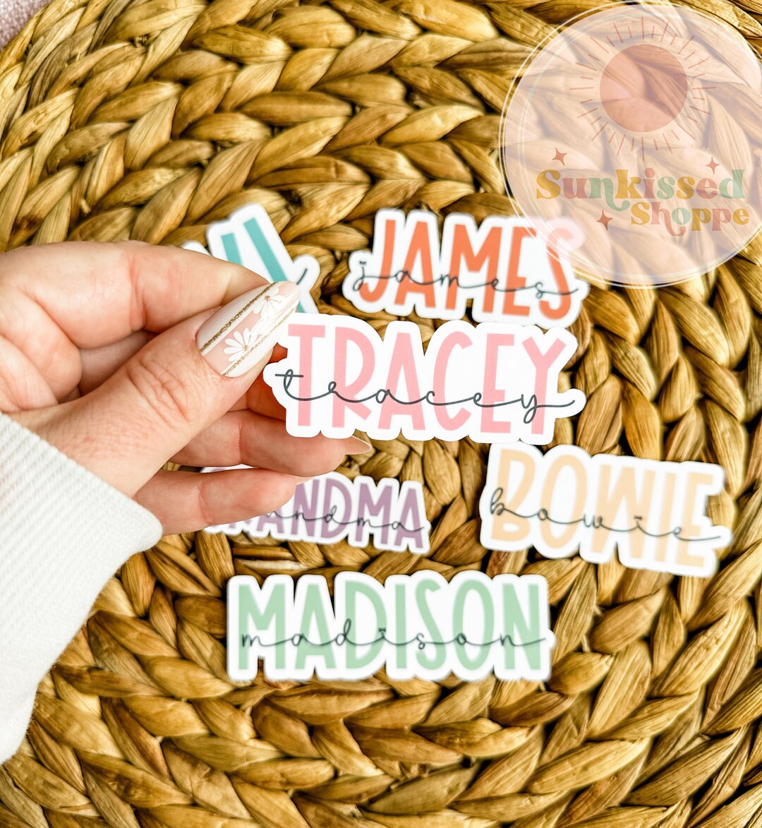 Custom Name Sticker, Personalized Name Sticker, Water Bottle Sticker ...