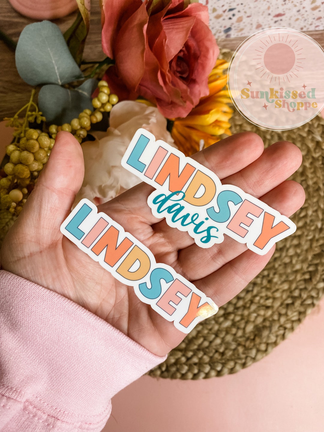 Custom Name Sticker, Sticker for Water Bottle, Retro Sticker, Aesthetic ...