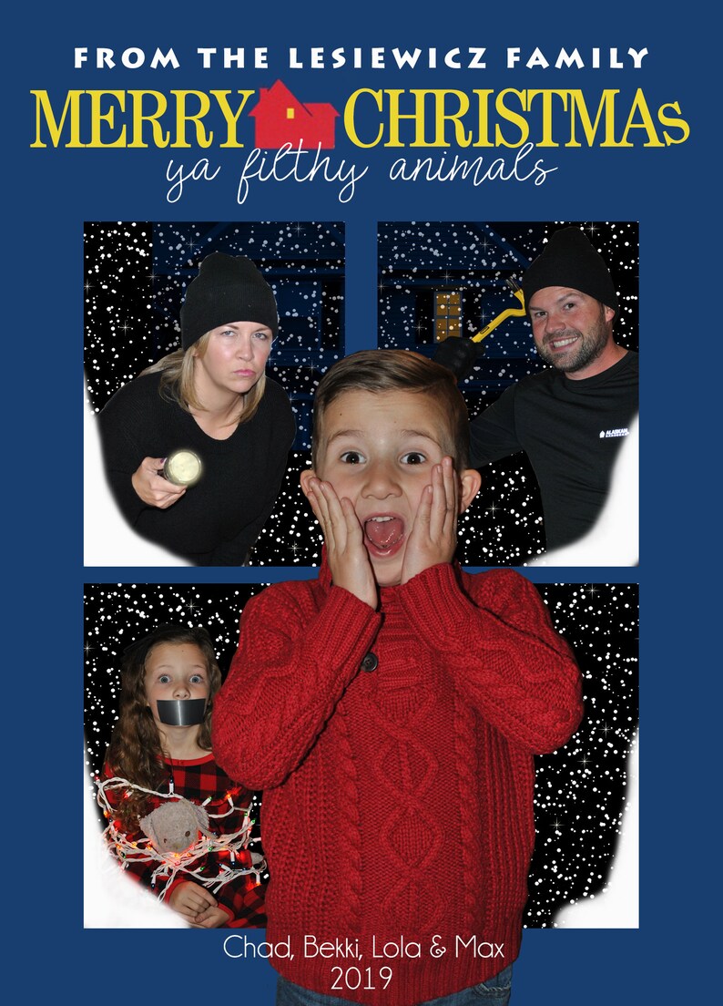 Home Alone Christmas Card Funny Christmas Cards Digital Etsy