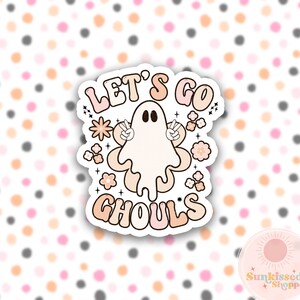 Let's Go Ghouls Sticker, Retro Halloween Sticker, Funny Halloween ...