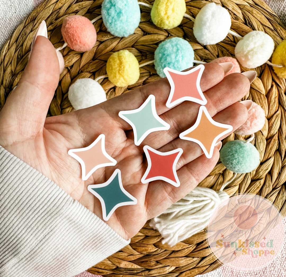 Mini Sparkles Sticker Pack, Colorful Stickers, Boho Stickers, Water ...