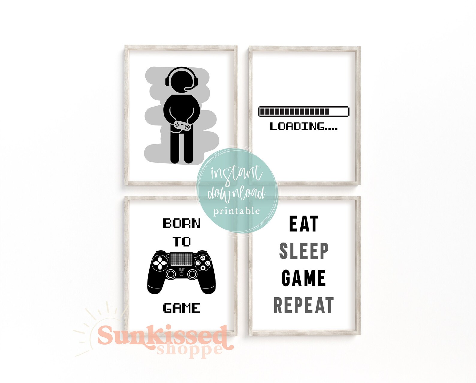 Video Game Wall Art Set of 4 Printable Files Gaming Room - Etsy