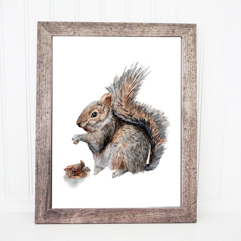 Watercolor Woodland Animal Art Prints Set of 4 Nursery Wall - Etsy