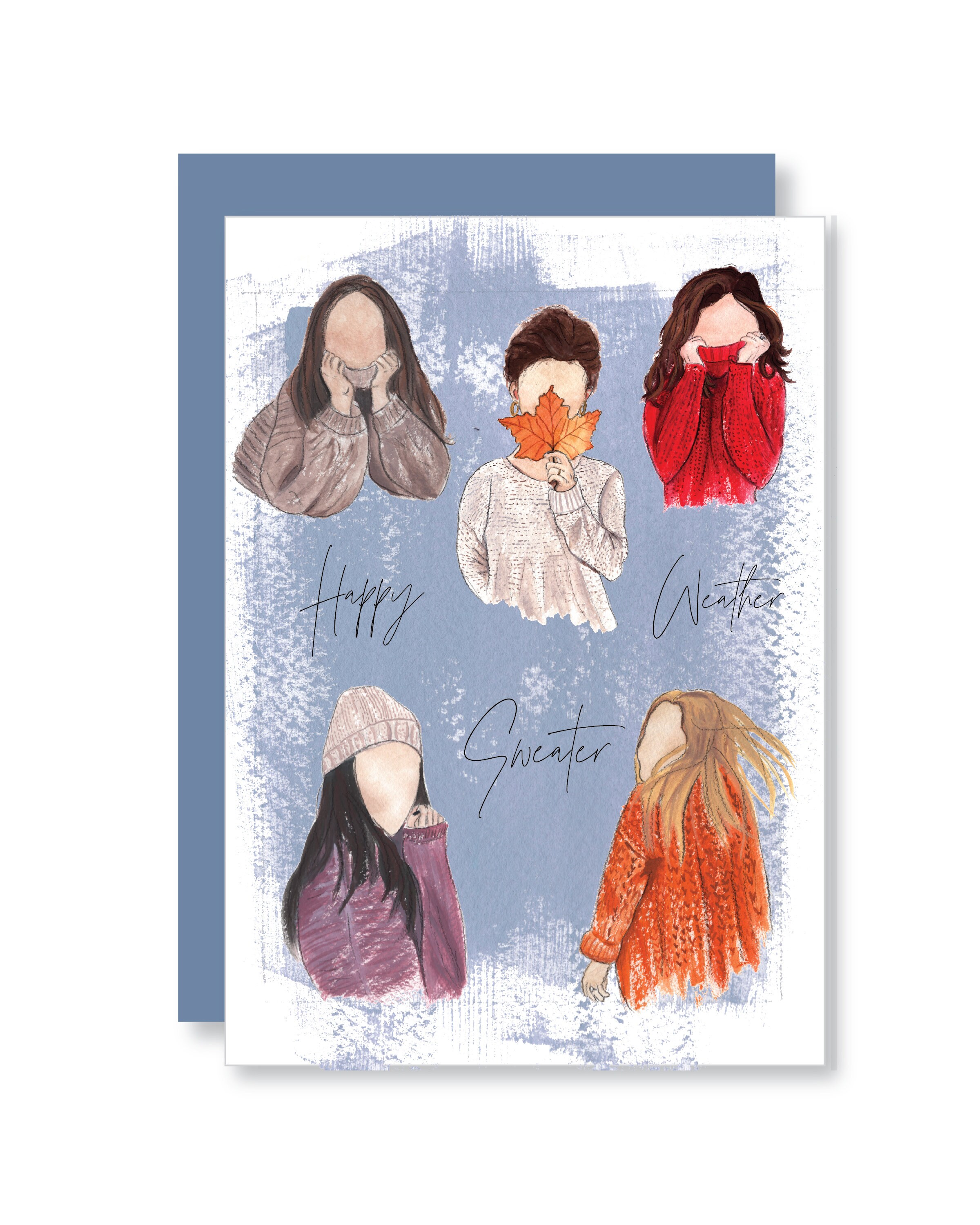 Happy Sweater Weather Greeting Card | Fall Greeting Cards | Fall Girl ...