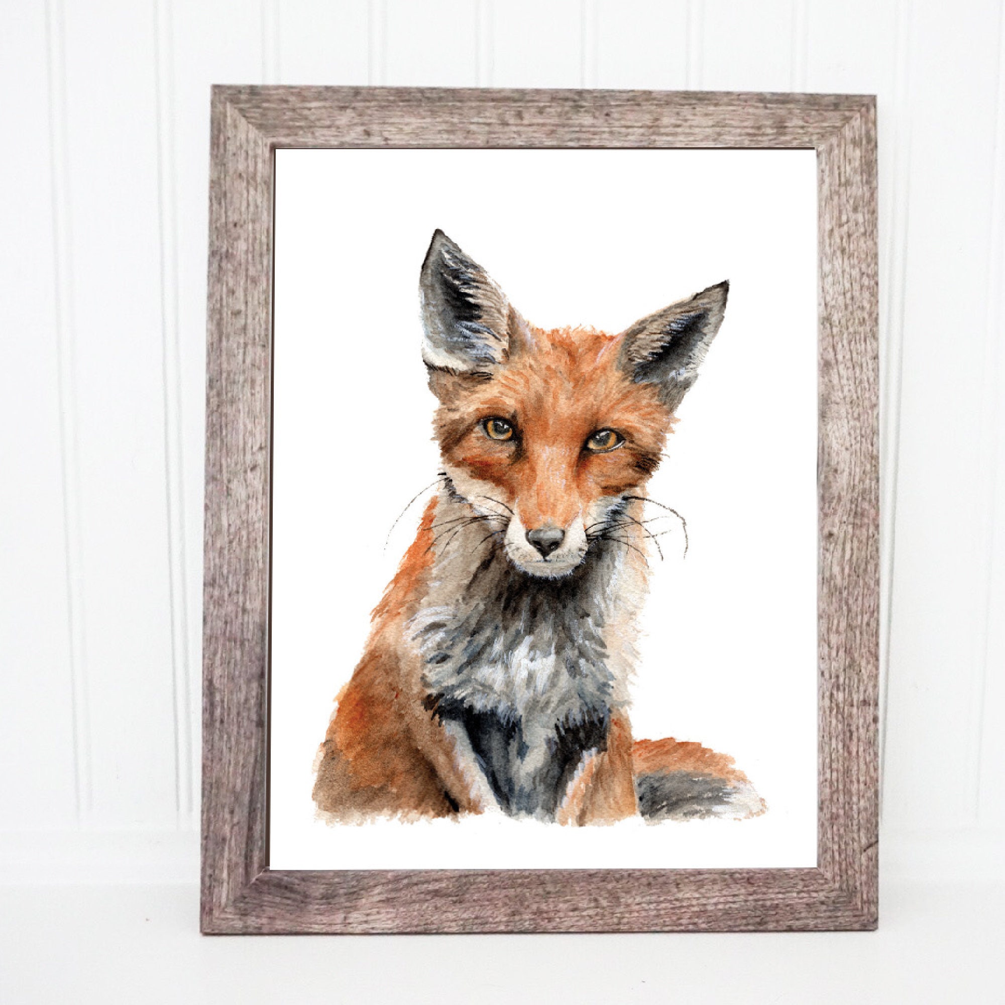 Watercolor Woodland Animal Art Prints Set of 4 Nursery Wall - Etsy
