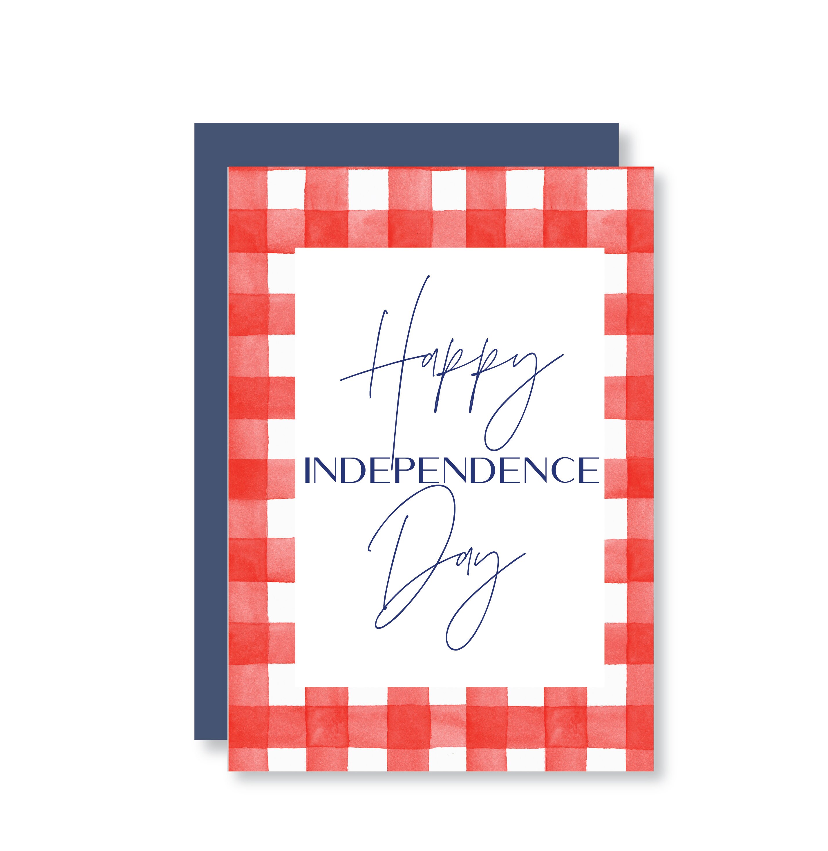Fourth of July Red White and Blue Card and Envelope | Independence Day ...