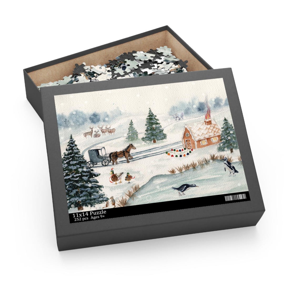 Gingerbread House Puzzle Winter Wonderland Cute Gingerbread House With ...