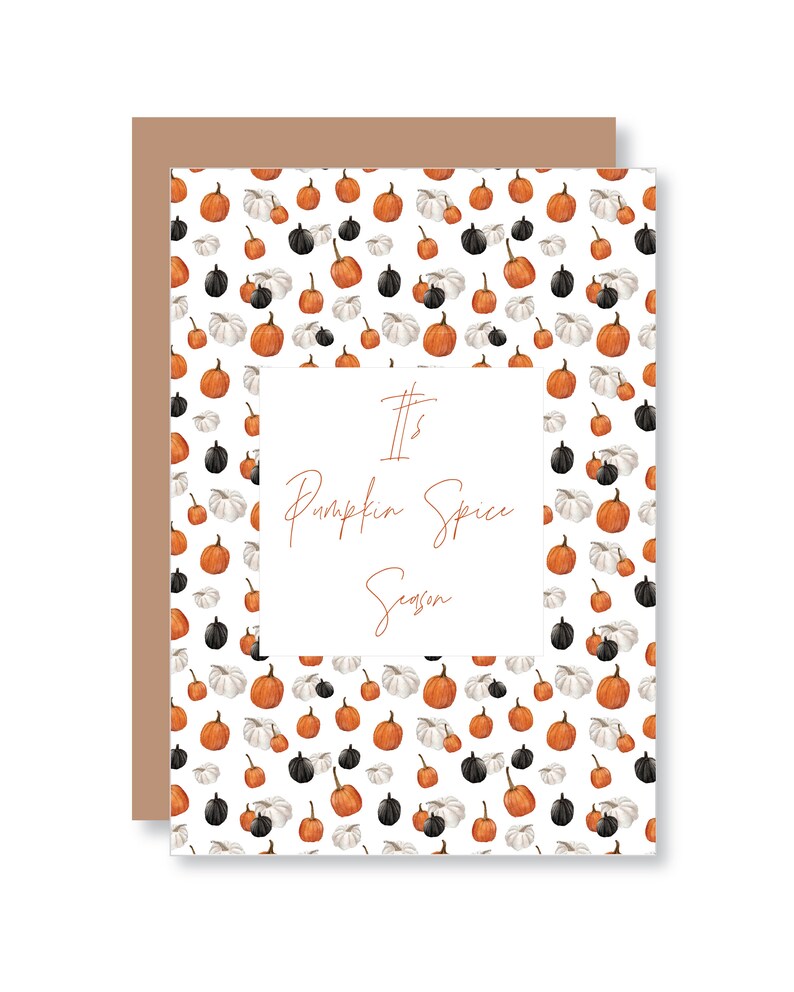 It's Pumpkin Spice Season Greeting Card Fall Greeting - Etsy