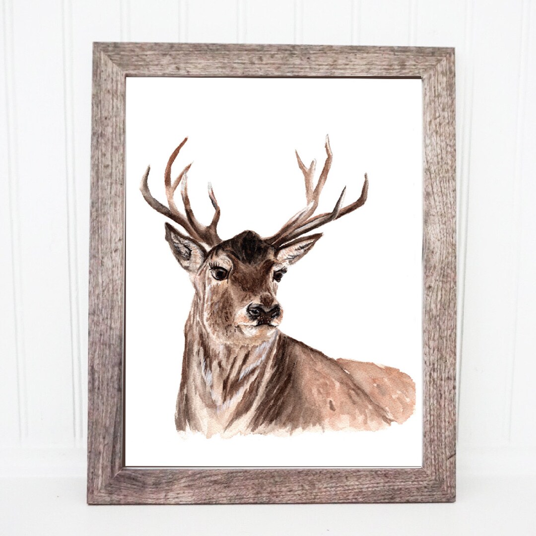 Deer Art Print | Watercolor Deer Painting | Animal Art | Nursery Art ...