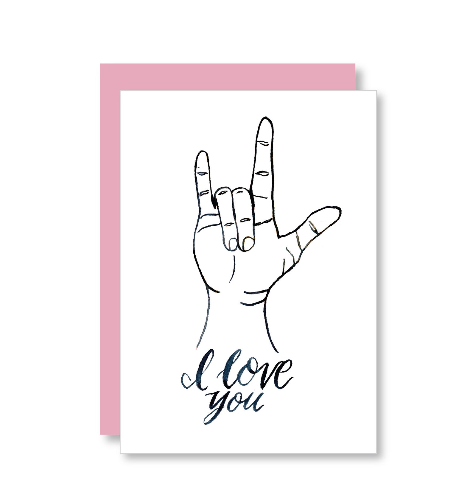 ASL I Love You Valentines Day Greeting Card | Valentines Day Card ...